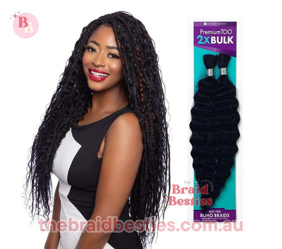 Sensationnel Premium Too - Human Hair Blend Braids - Deep Bulk 18" - 2 ...