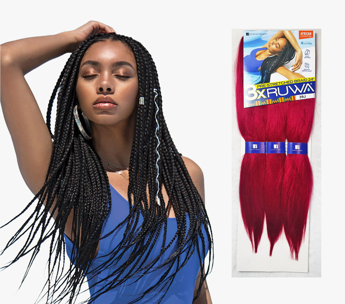 3 x RUWA 24" Braid – The Braid & Extension Besties